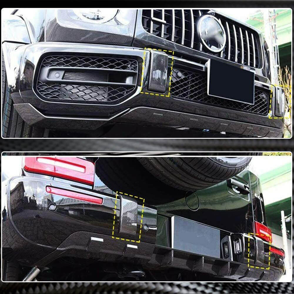 Mercedes Benz W463 G63 Dry Carbon Fiber Front Rear Bumper Fender Vents