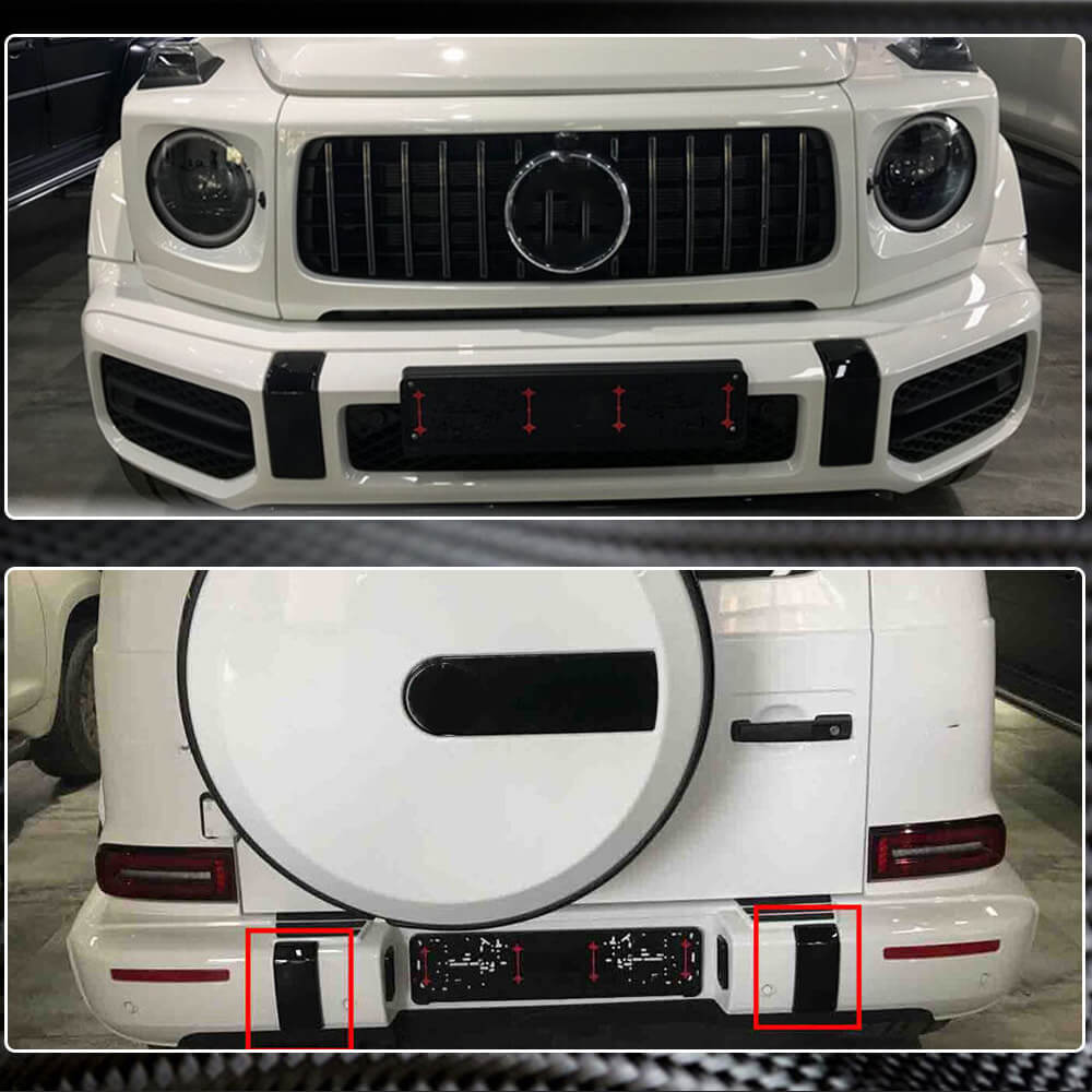 Mercedes Benz W463 G63 Dry Carbon Fiber Front Rear Bumper Fender Vents