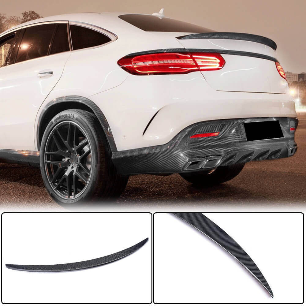 Mercedes Benz GLE Coupe GLE63 C292 Carbon Fiber Rear Trunk Spoiler Lip