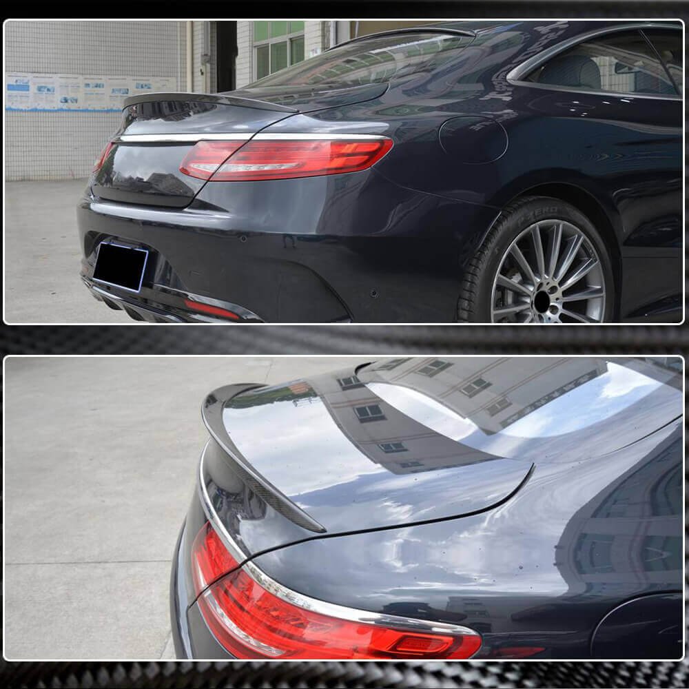 Mercedes Benz C217 S63 S65 Carbon Fiber Rear Spoiler | Trunk Wing, Lip