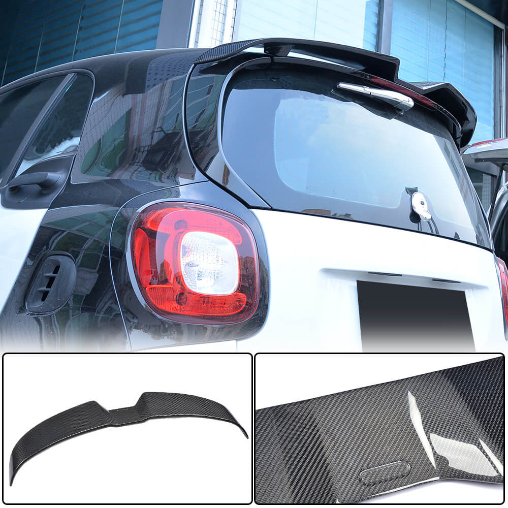Mercedes Benz Smart Carbon Fiber Rear Roof Spoiler | Window Wing Lip ...