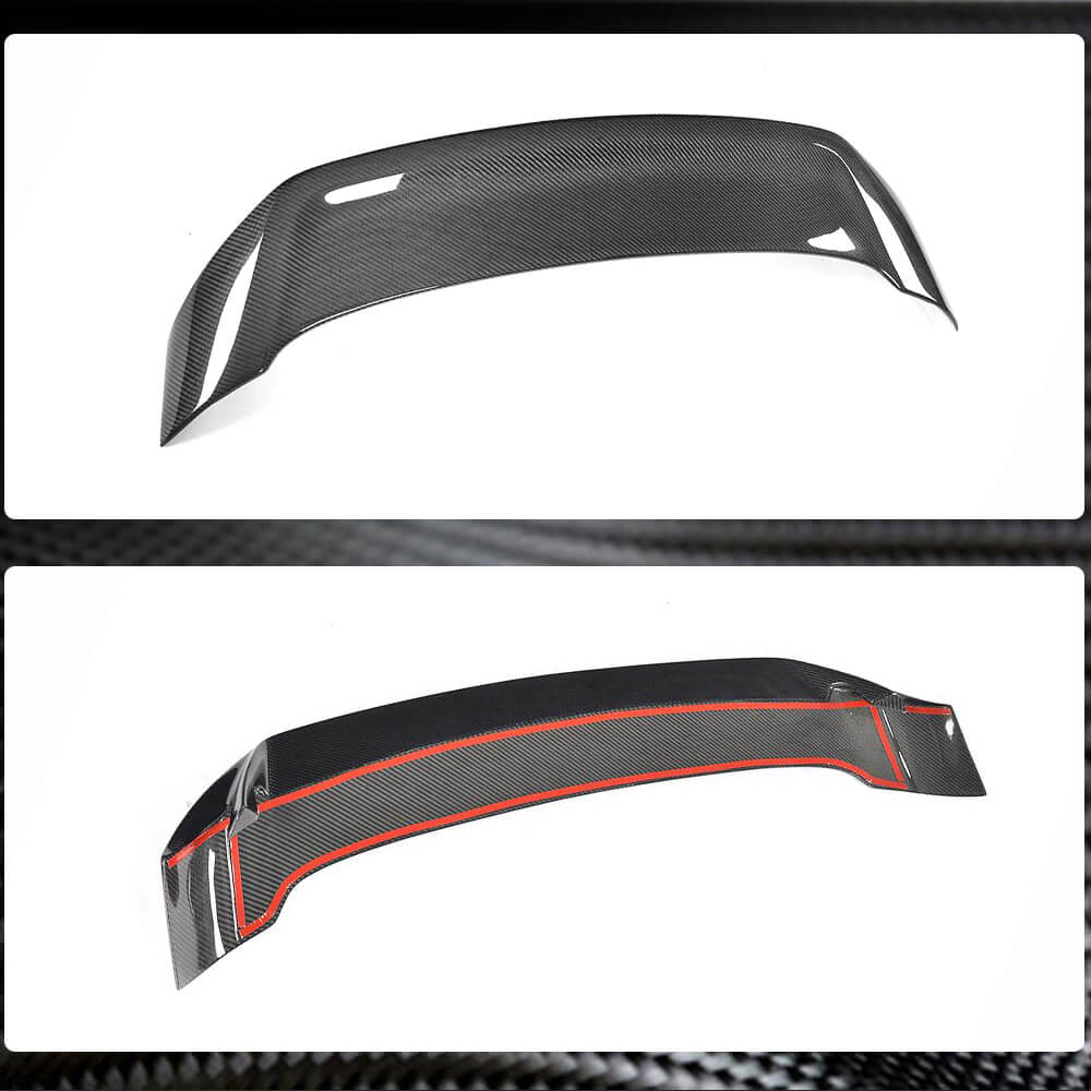 Mercedes Benz Smart Fortwo Carbon Fiber Rear Roof Spoiler Window Lip
