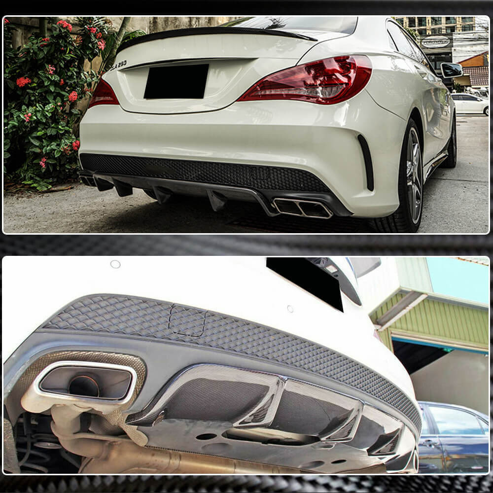 Mercedes Benz W117 C117 CLA200 CLA250 CLA45 Carbon Fiber Rear Diffuser ...