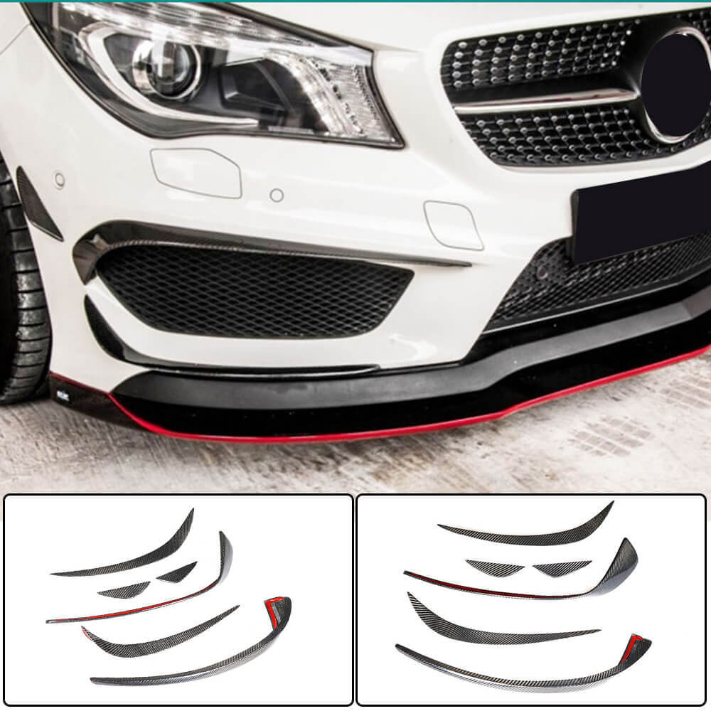 Mercedes Benz W117 C117 CLA45 Carbon Fiber Front Bumper Air Vent Fins ...