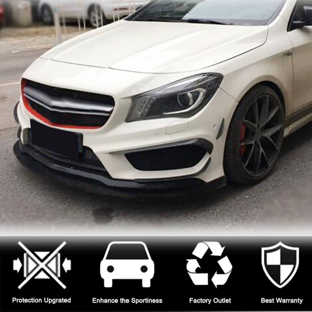Mercedes Benz W117 C117 CLA45 Carbon Fiber Front Bumper Air Vent Fins ...