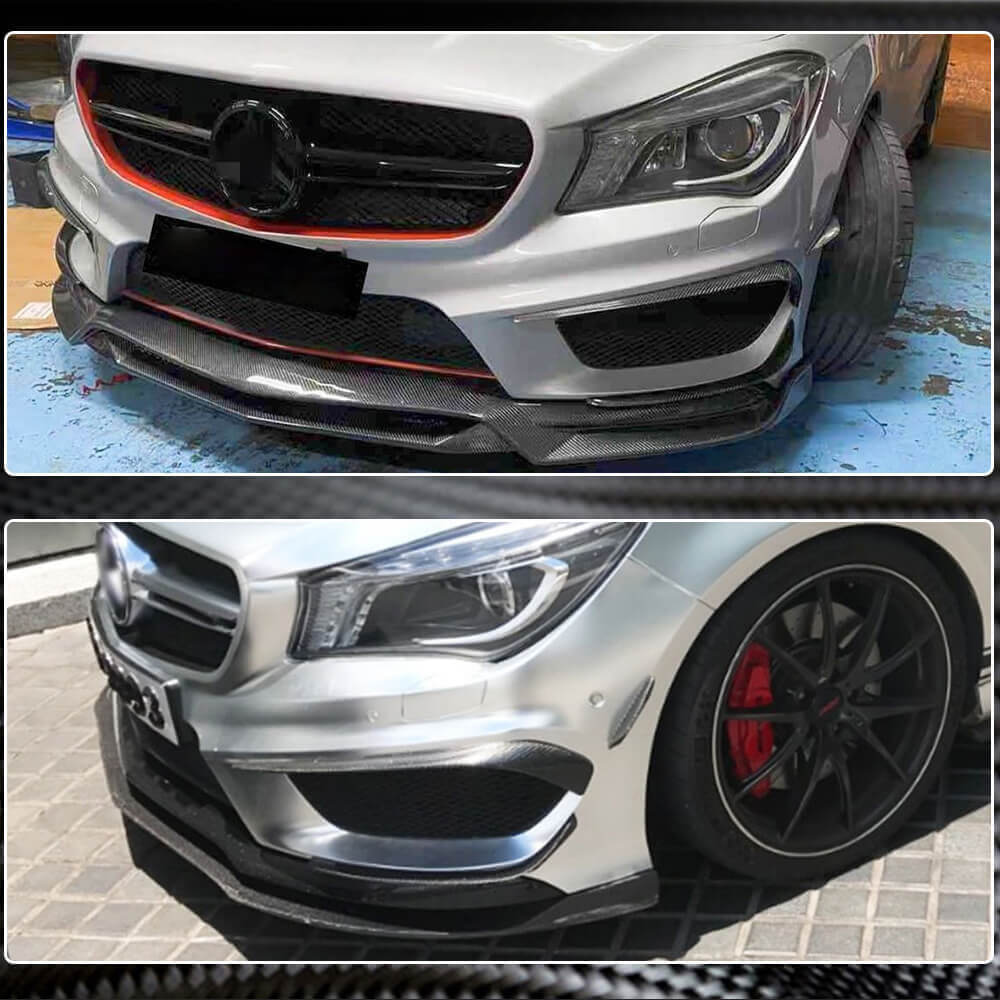 Mercedes Benz W117 C117 CLA45 Carbon Fiber Front Bumper Air Vent Fins ...