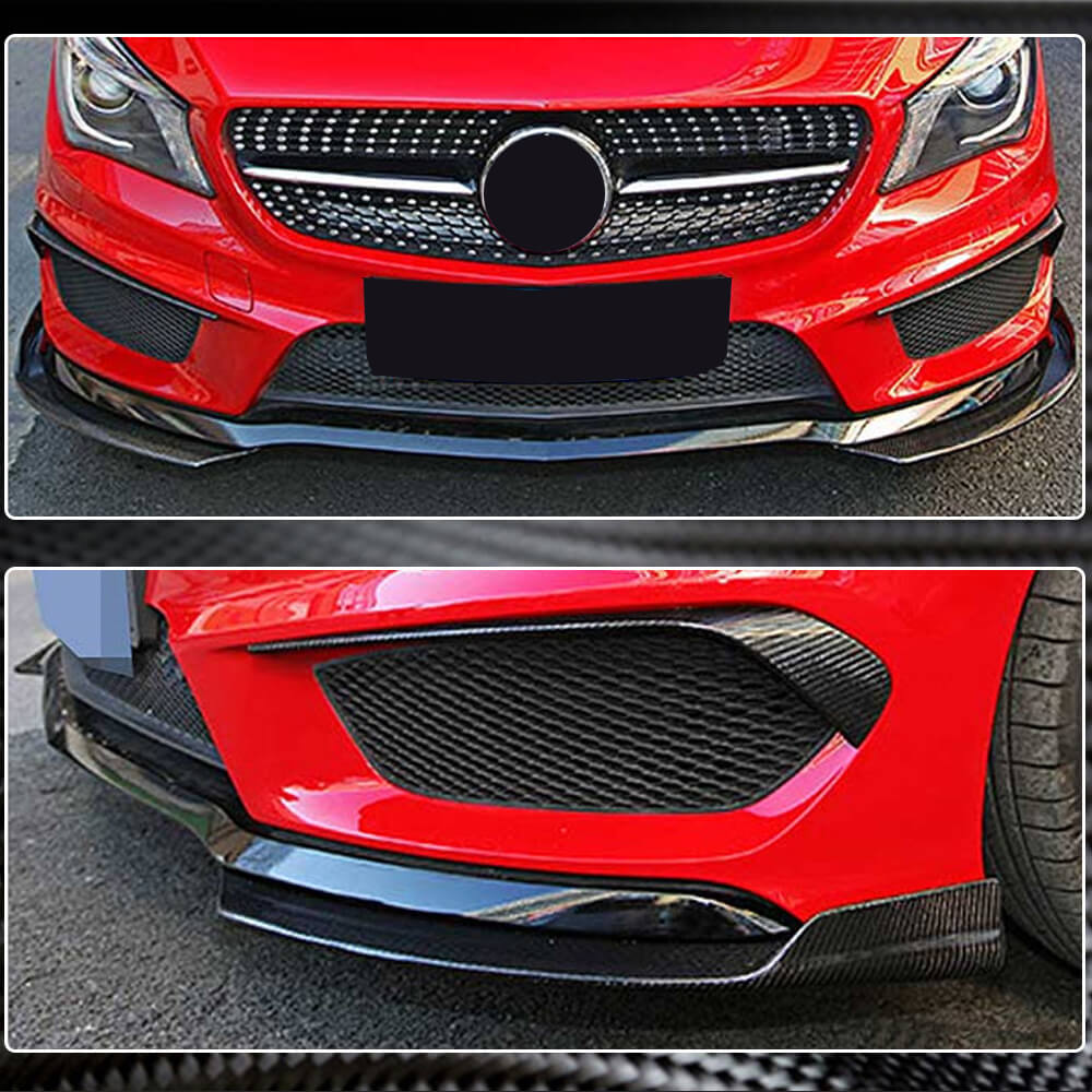 Mercedes Benz W117 C117 CLA45 Carbon Fiber Front Bumper Splitter ...