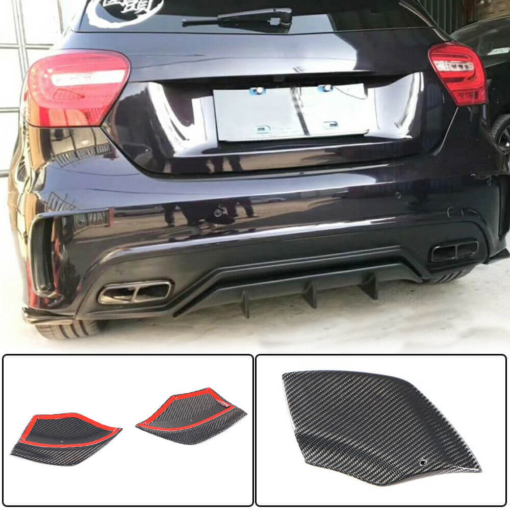 Get Mercedes Benz W176 Rear Bumper Splitters | Carbon Fiber for Benz ...