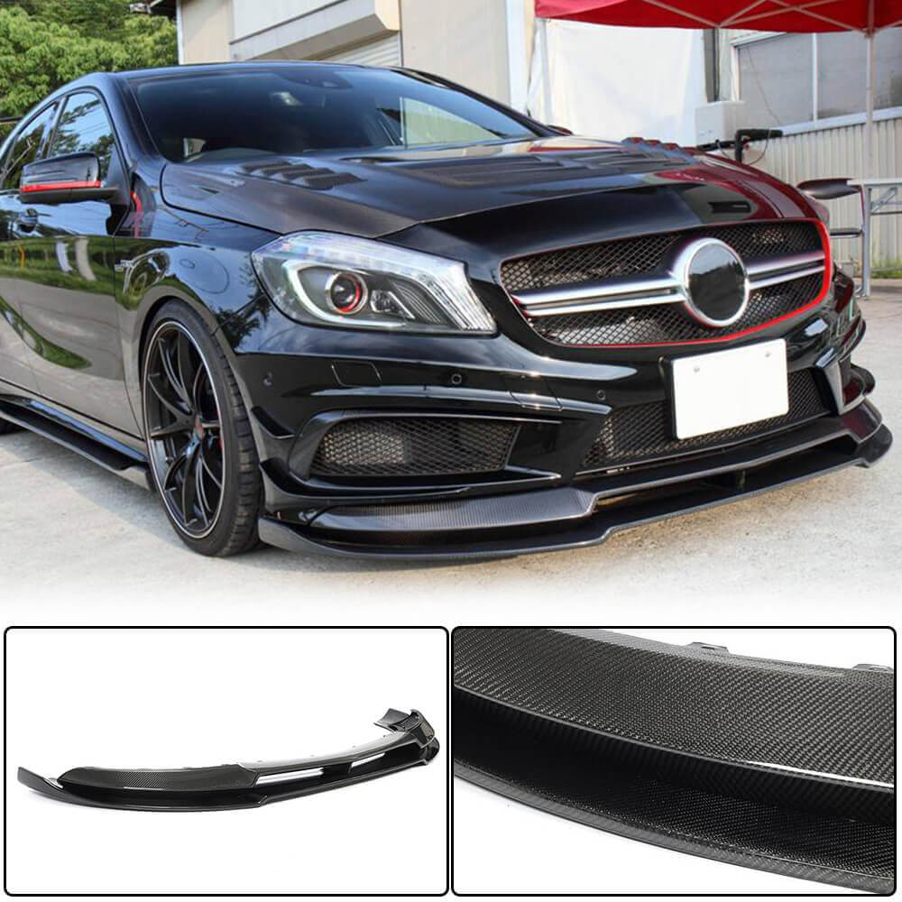 Mercedes Benz W176 A45 Carbon fiber Front Lip Spoiler | Exterior Mods