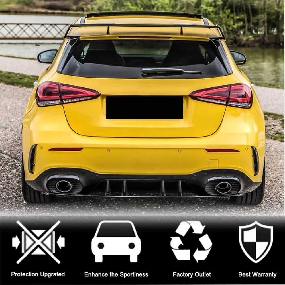 Mercedes Benz A Class W177 Carbon Fiber Rear Roof Spoiler Window Wing