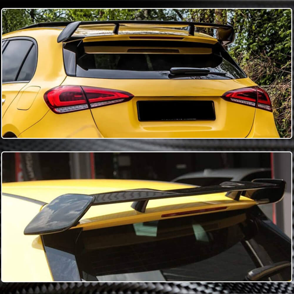 Mercedes Benz A Class W177 Carbon Fiber Rear Roof Spoiler Window Wing