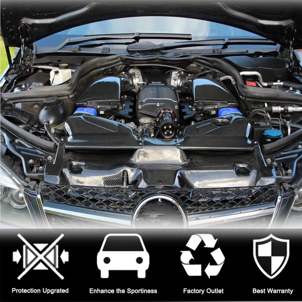 Mercedes Benz W204 C204 C63 AMG Dry Carbon Fiber Cold Air Intake Kits ...