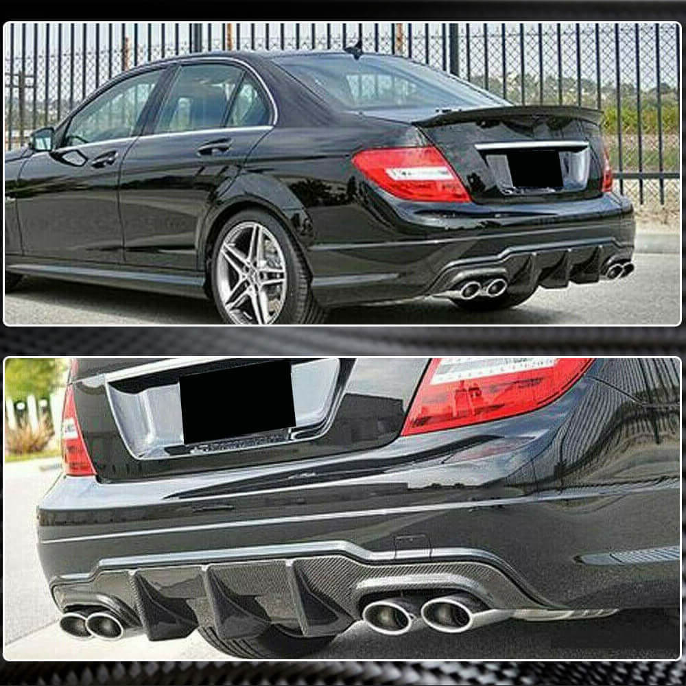Mercedes Benz W204 C63 Carbon Fiber Rear Diffuser Lip | Exterior Mods ...