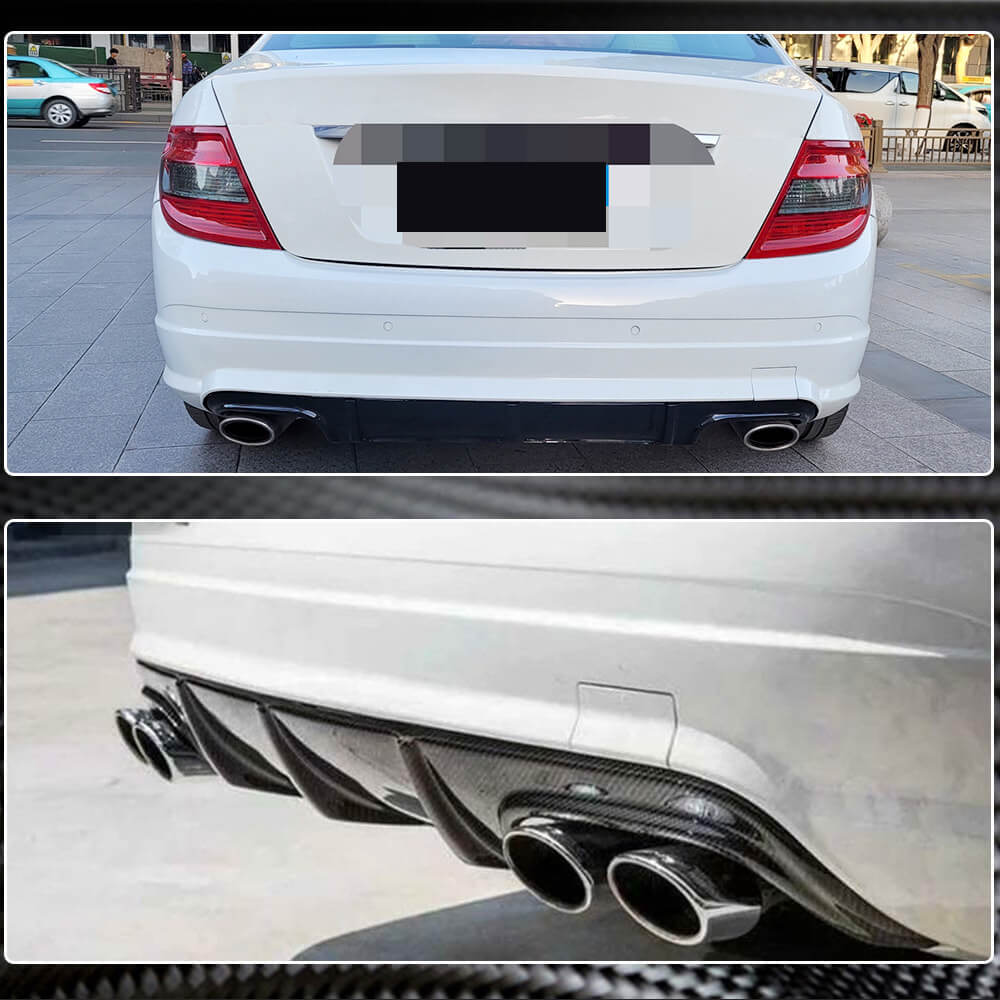 Mercedes Benz W204 C63 Carbon Fiber Rear Diffuser Lip | Exterior Mods