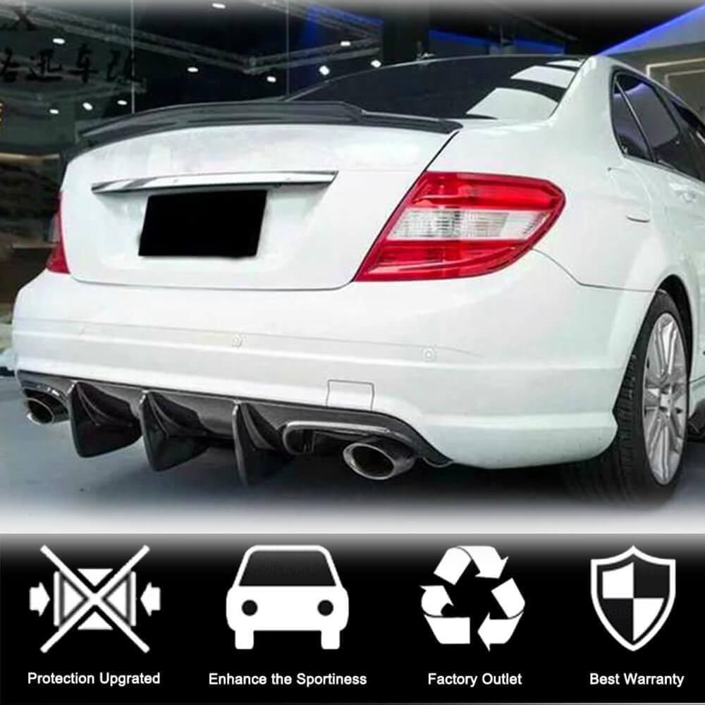 Mercedes Benz W204 C63 Pre-facelift Carbon Fiber Rear Diffuser Lip