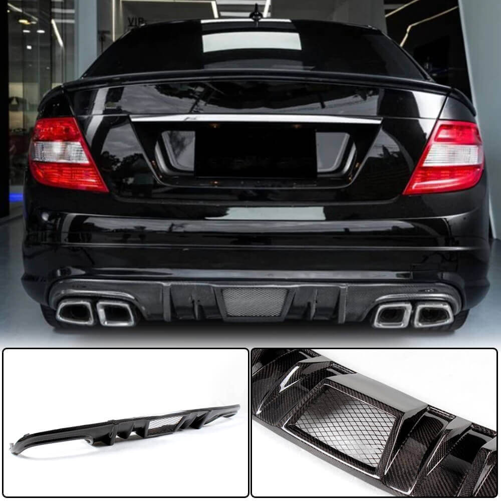 Mercedes Benz W204 C63 AMG Carbon Fiber Rear Diffuser | Exterior Mods