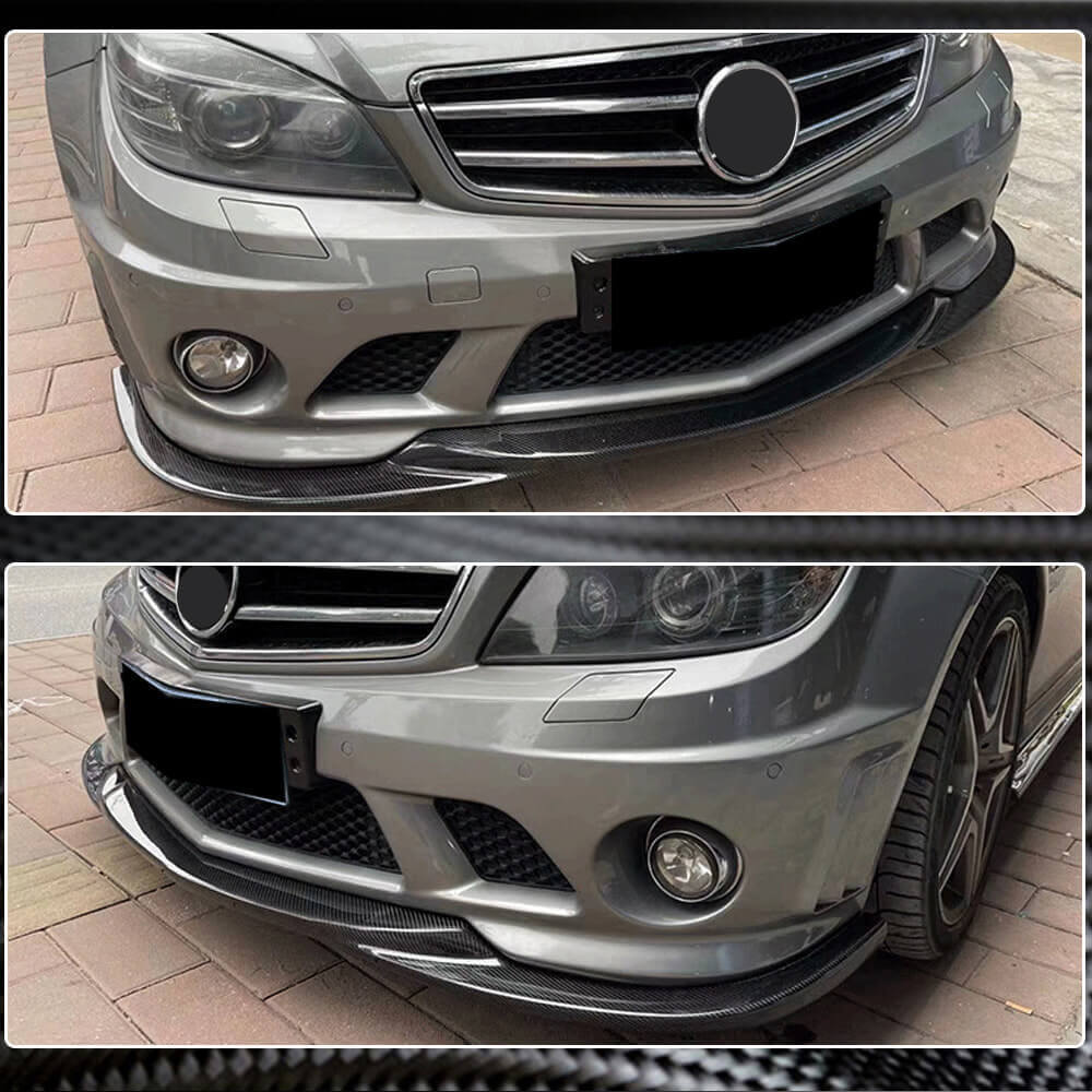 Mercedes Benz W204 C63 AMG 2008-2011 Carbon Fiber Front Lip Spoiler ...