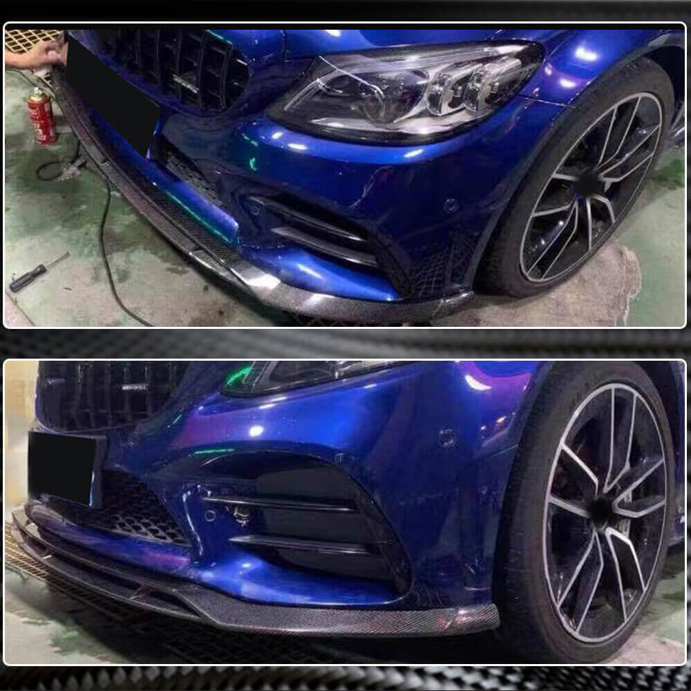 Mercedes Benz C Class W205 C205 C43 AMG Carbon Fiber Front Lip Spoiler