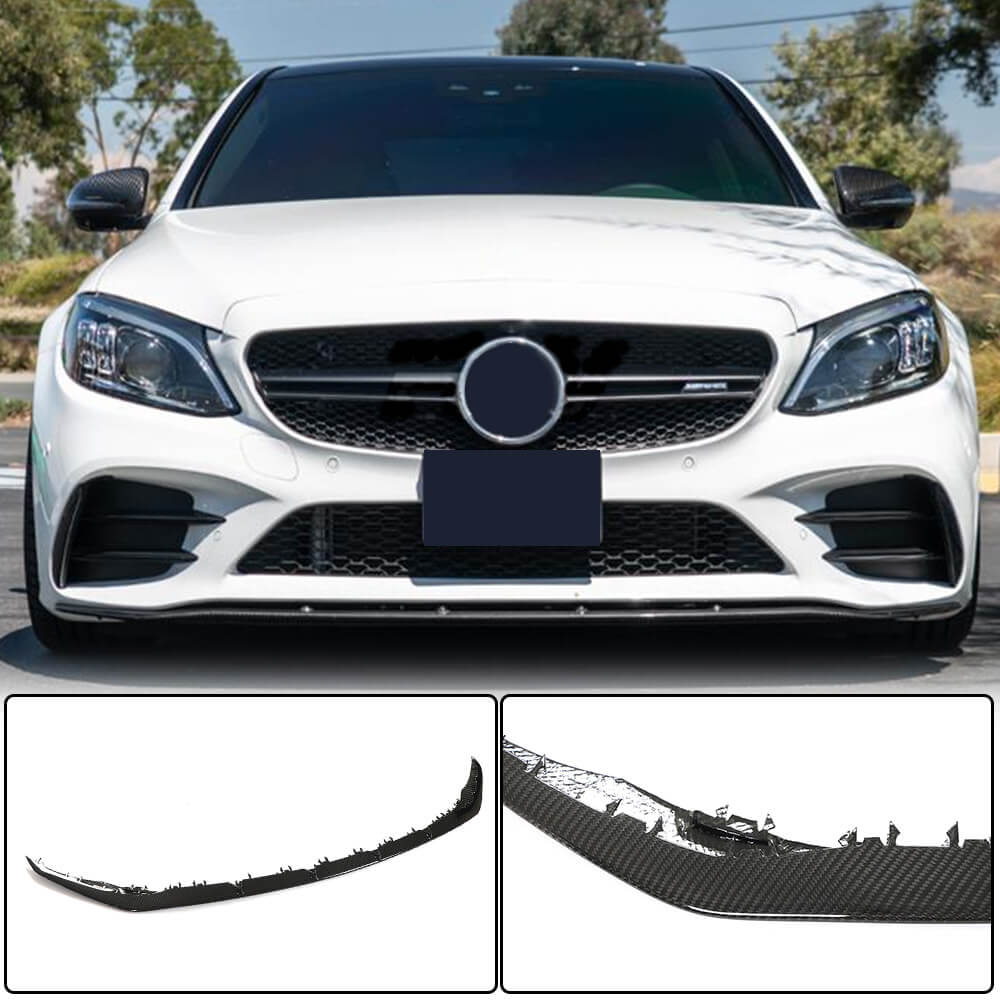 Mercedes Benz W205 C205 C43 AMG Dry Carbon Fiber Front Lip Spoiler ...
