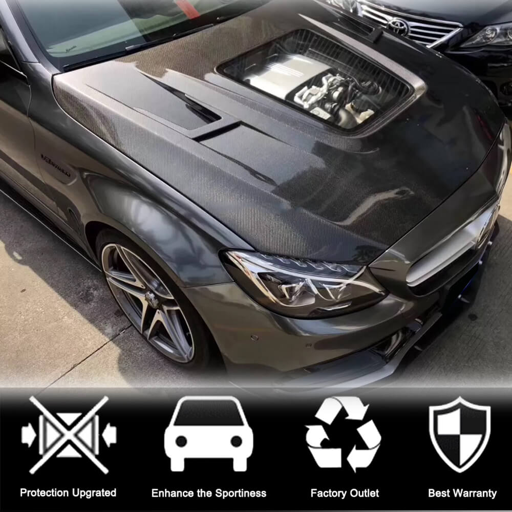Mercedes Benz W205 C205 C300 C400 C43 Carbon Fiber Engine Hood Cover