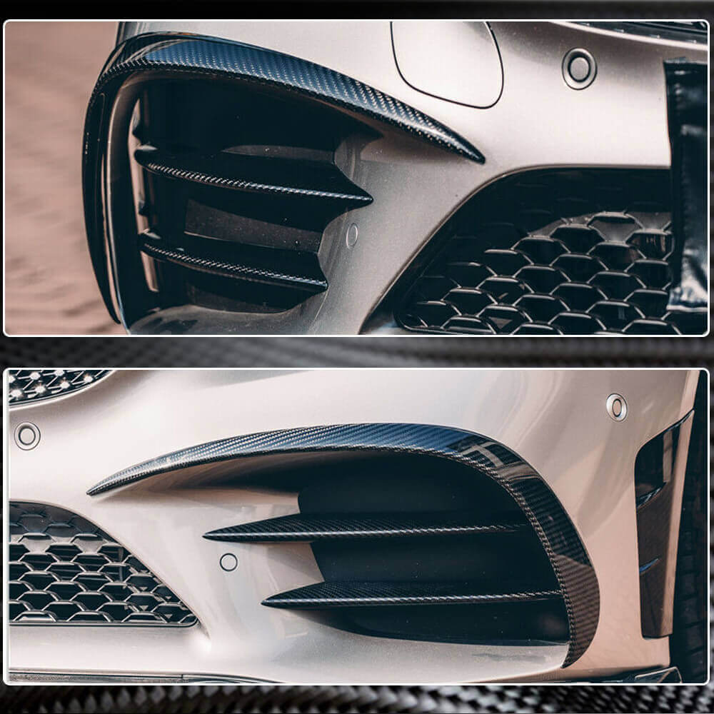 Benz W205 C350 C43 Carbon Fiber Front Bumper Vents