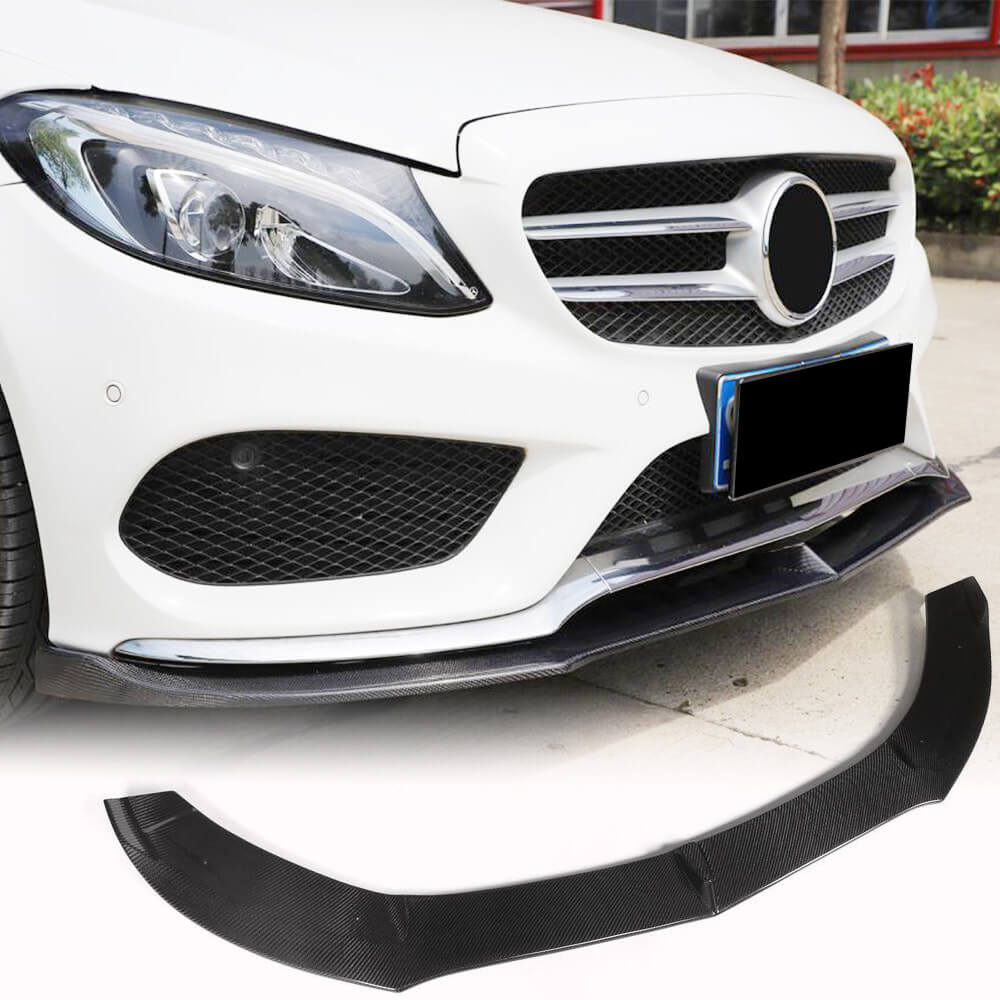 Mercedes Benz W205 C205 Carbon Fiber/FRP Front Bumper Lip | Custom Benz