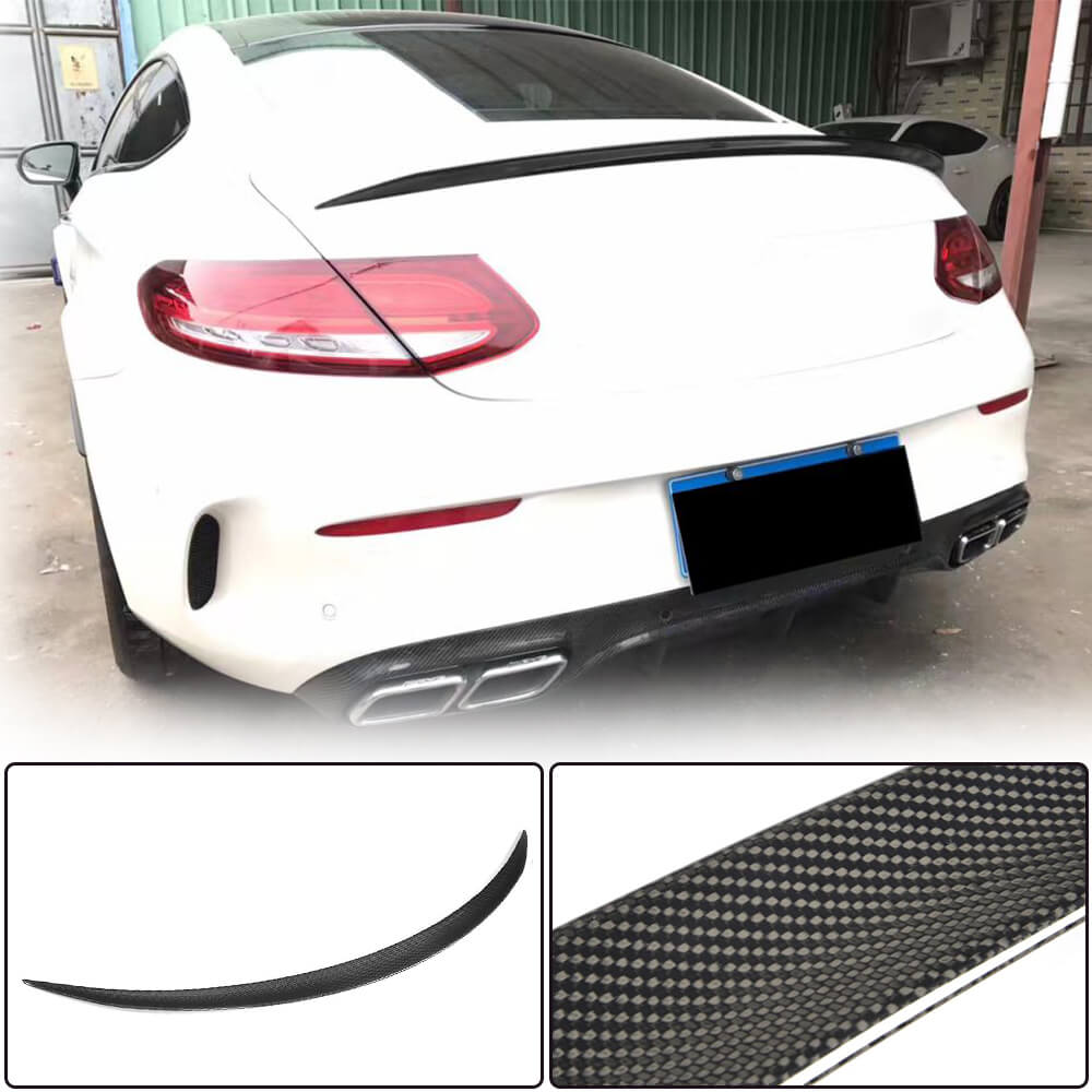 Get Benz W205 C205 C63 Rear Spoiler | Carbon Fiber for Mercedes Benz ...