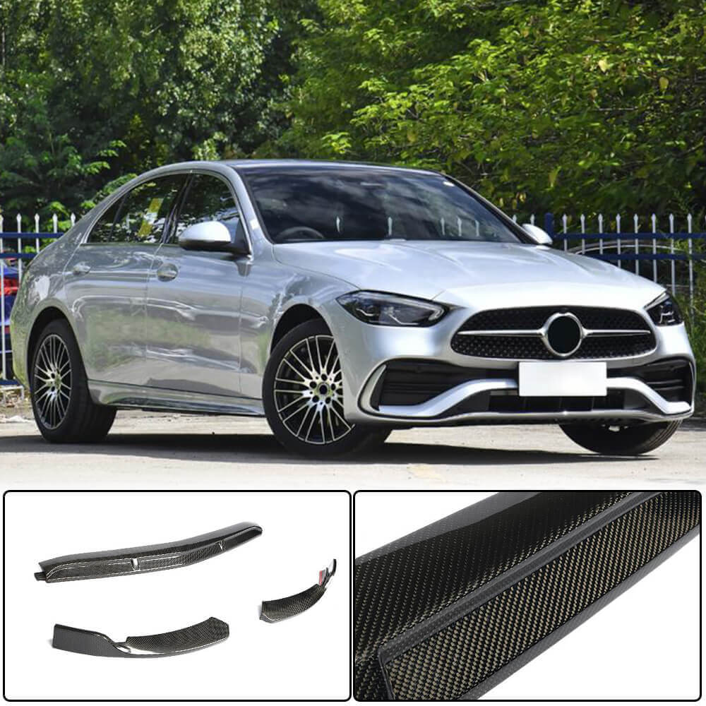 Mercedes Benz W206 C200 C300 Carbon Fiber Front Lip Spoiler Splitters