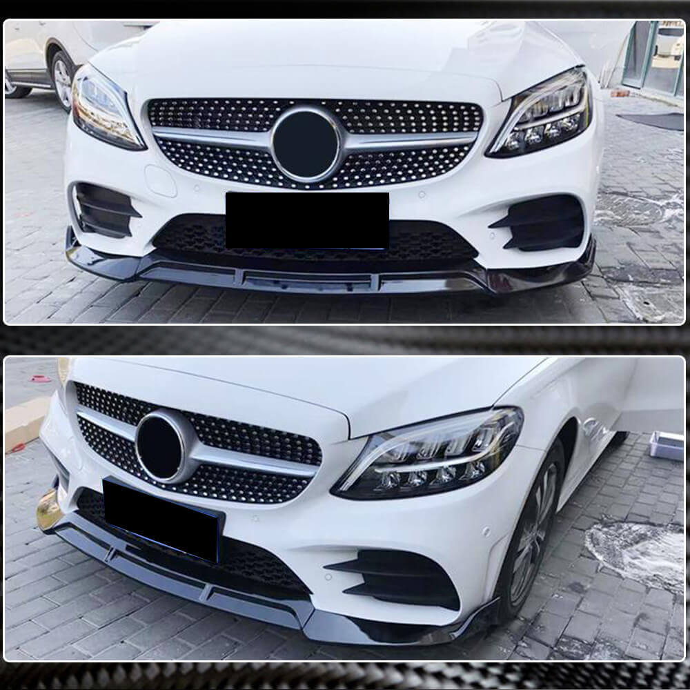 Mercedes Benz W206 C200 C300 Carbon Fiber Front Lip Spoiler Splitters