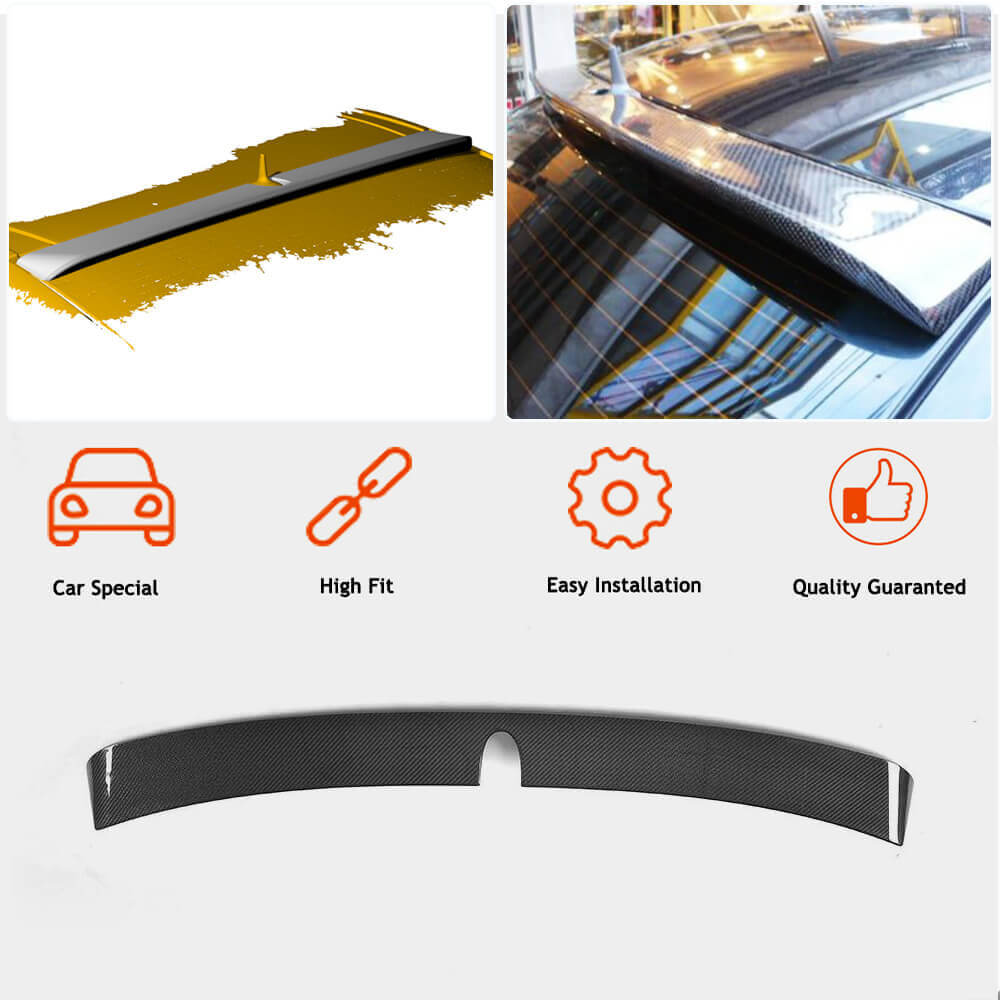 Mercedes Benz W211 E55 E63 Carbon Fiber Rear Roof Spoiler Window Wing