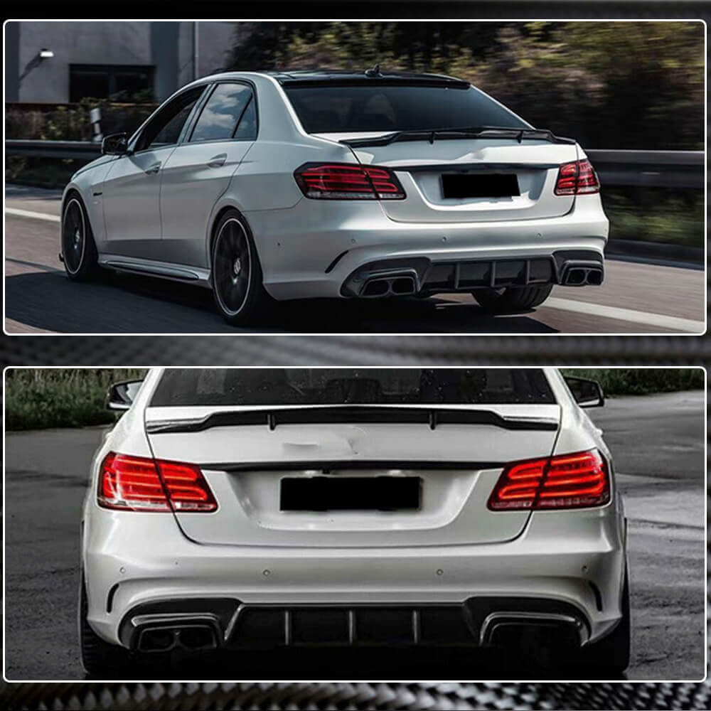 Mercedes Benz E-class W212 E63 AMG Carbon Fiber Rear Bumper Diffuser ...