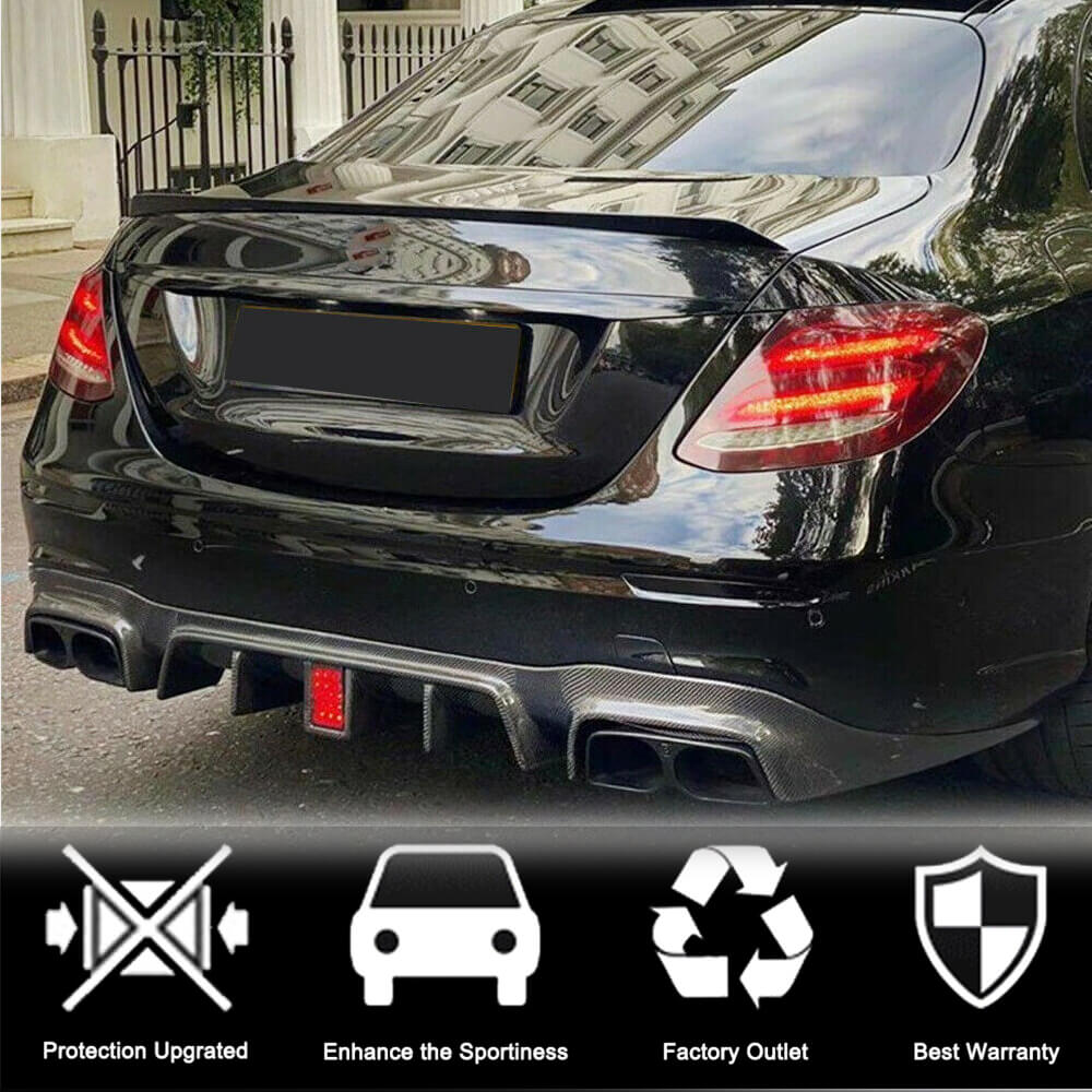 Mercedes Benz W213 E43 E53 E63 Carbon Fiber Rear Bumper Diffuser Lip