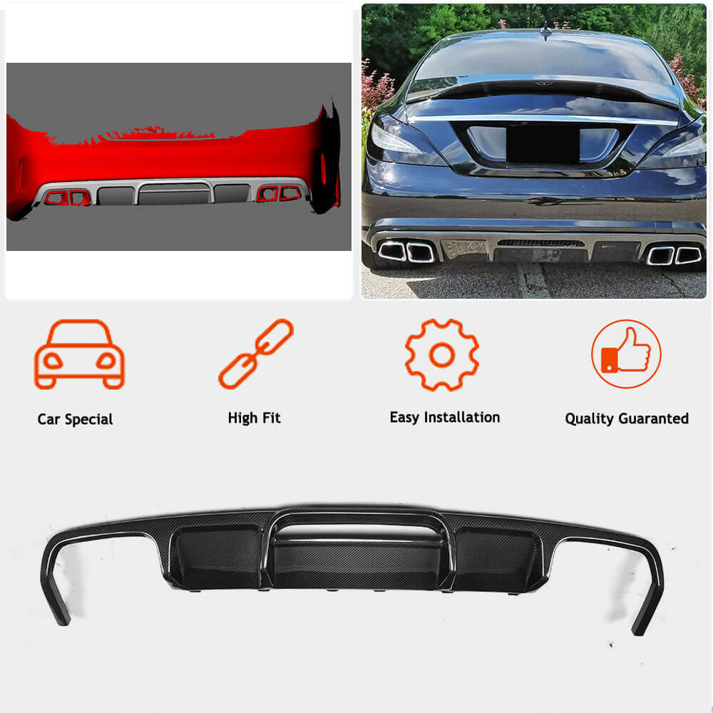 Mercedes Benz CLS Class W218 CLS63 Rear Bumper Diffuser Valance Lip