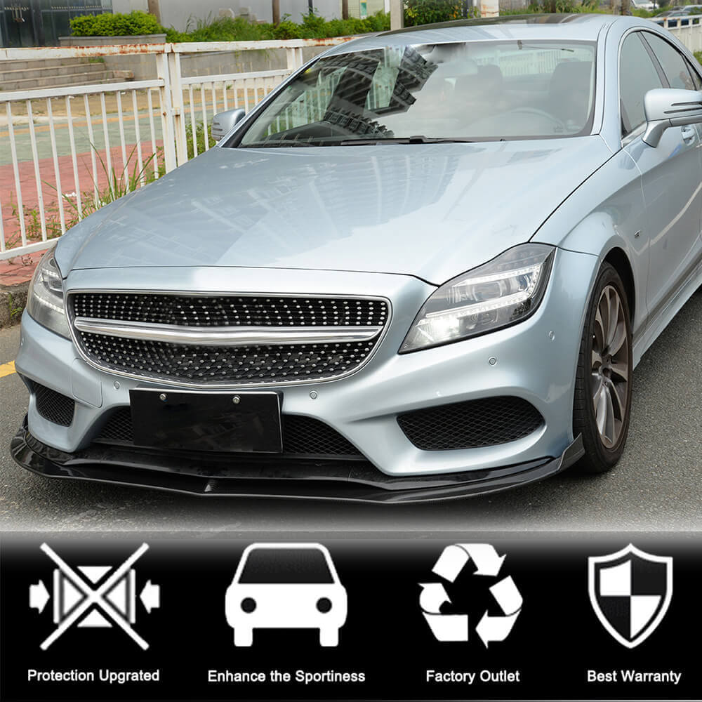 Mercedes Benz W218 CLS350 CLS400 Carbon Fiber Front Bumper Lip Spoiler