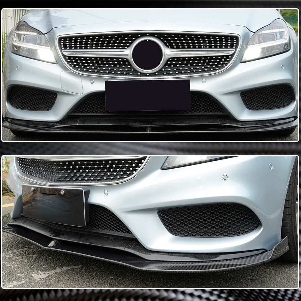 Mercedes Benz W218 CLS350 CLS400 Carbon Fiber Front Bumper Lip Spoiler