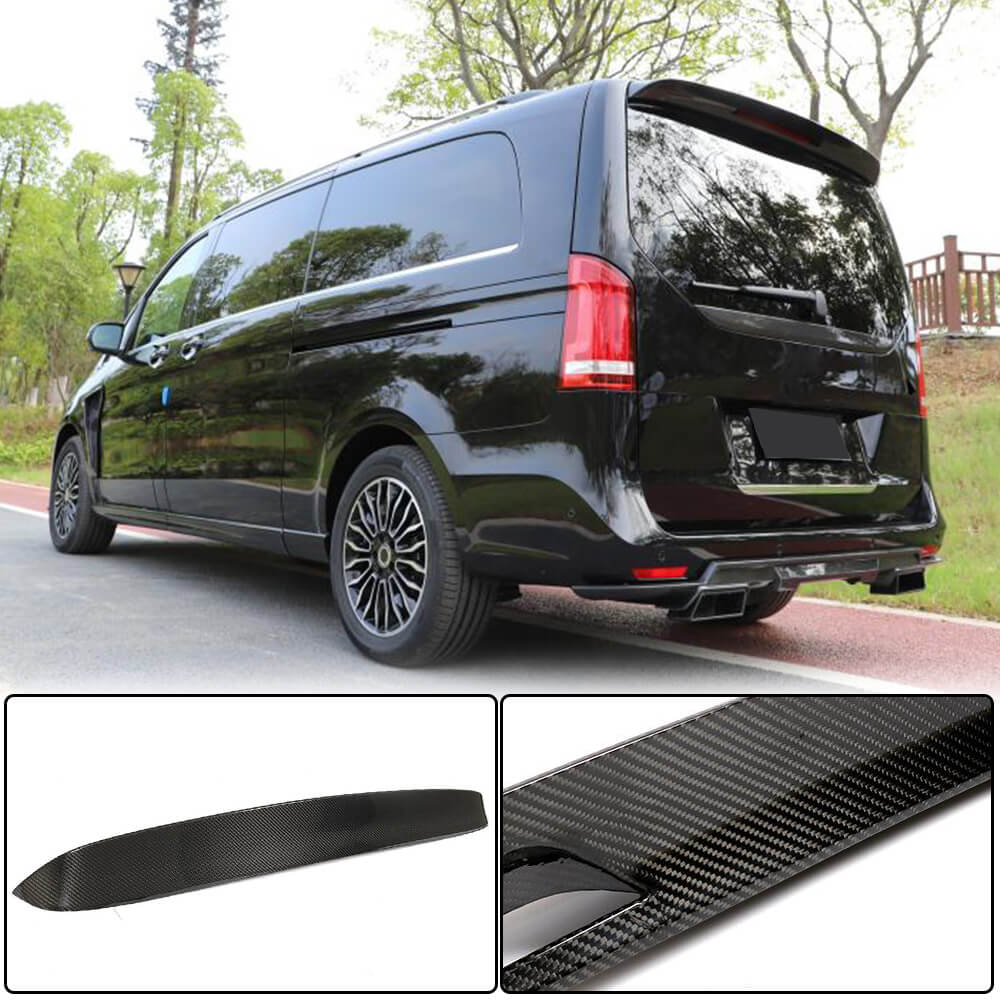 Mercedes Benz W447 Vito Dry Carbon Fiber Rear Roof Window Spoiler Lip