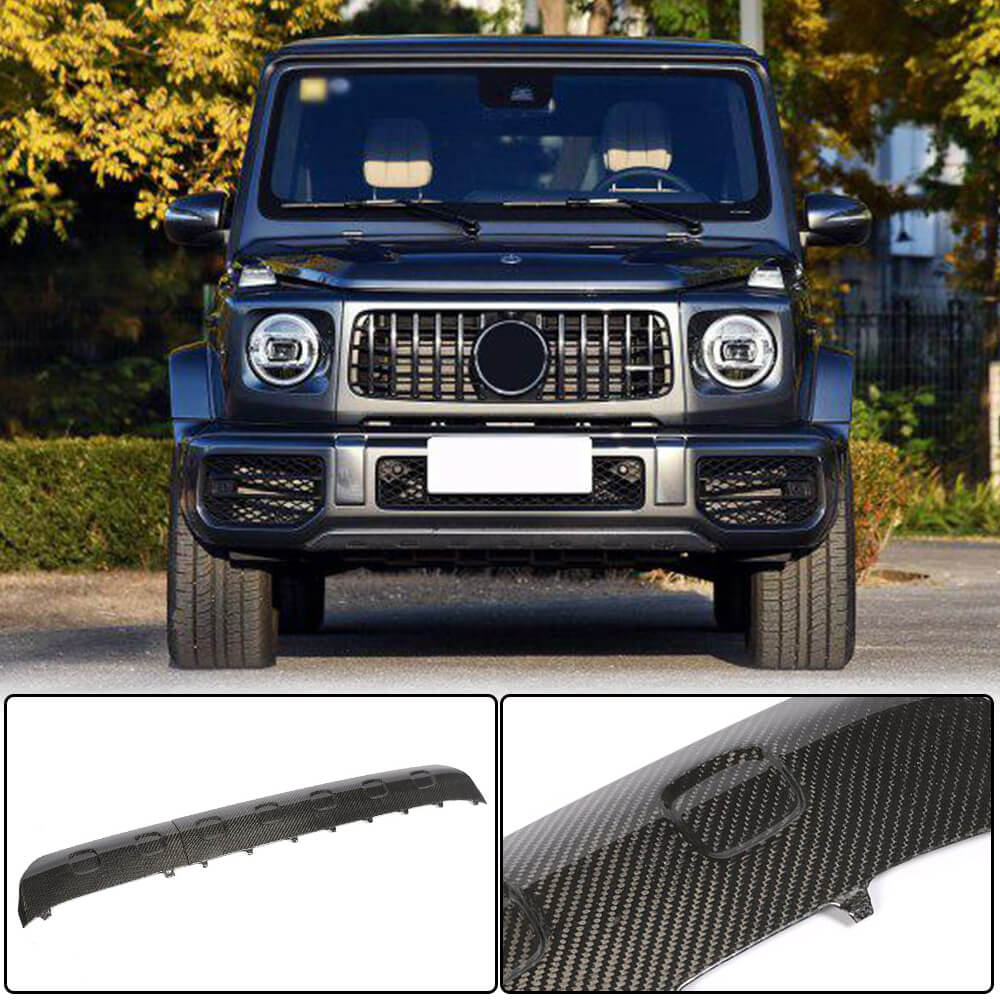 Mercedes Benz W463 G63 AMG Dry Carbon Fiber Front Bumper Cover Trim
