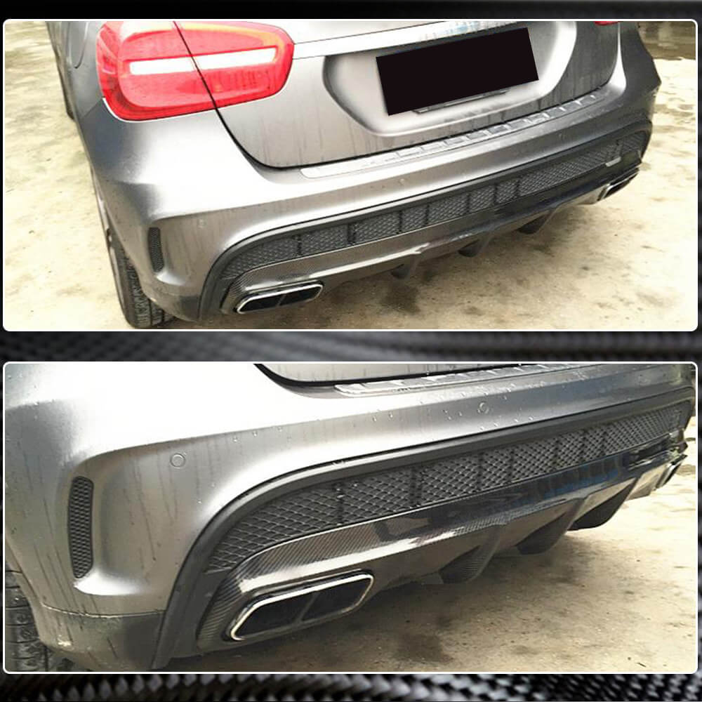 Mercedes Benz X156 GLA45 AMG Carbon Fiber Rear Bumper Diffuser Lip