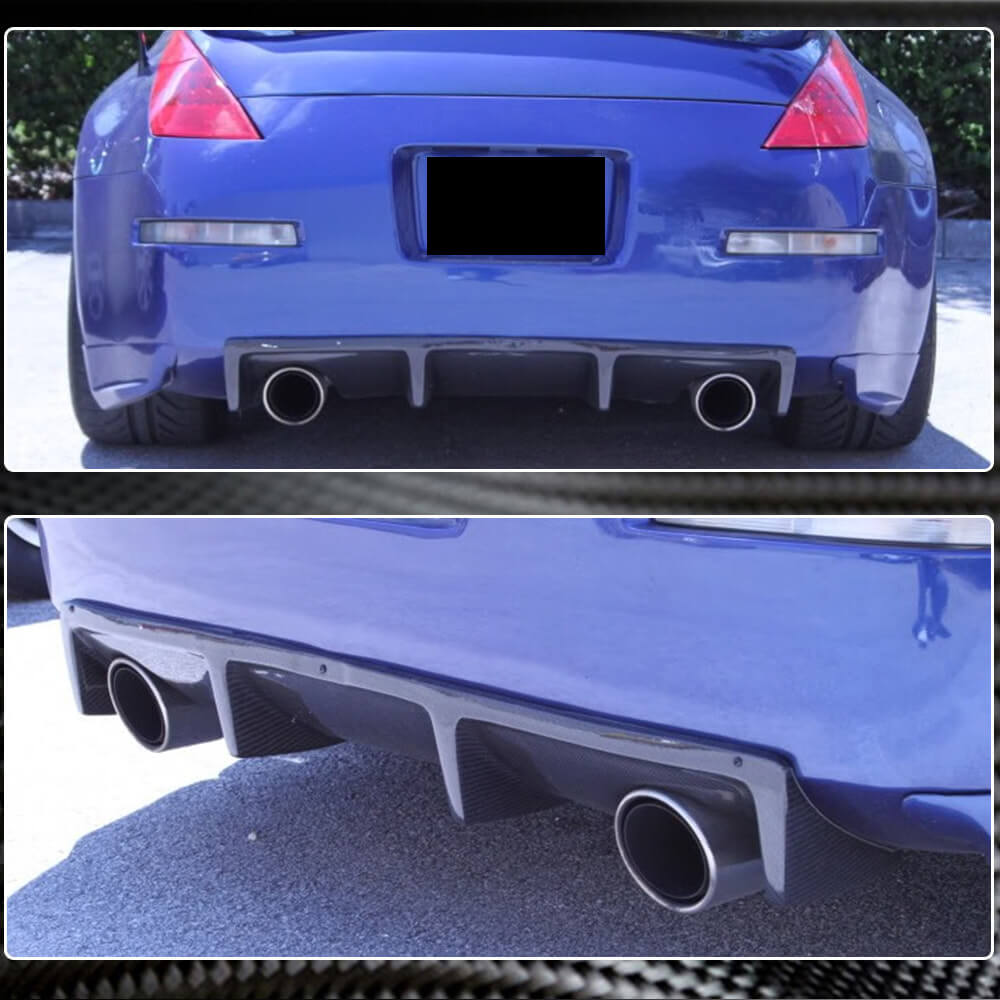 Nissan 350Z Carbon Fiber Rear Bumper Diffuser Lip | Exterior Mods ...