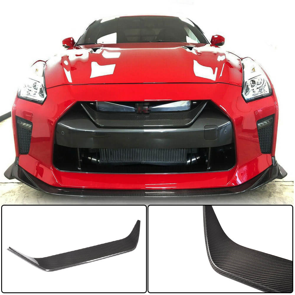 Nissan GTR GT-R R35 Dry Carbon Fiber Front Grille Mesh Cover Trim