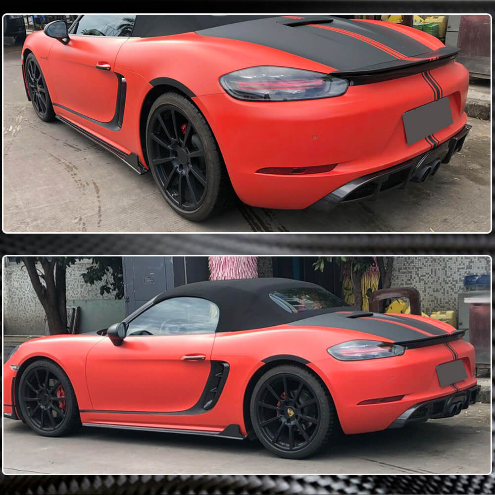 Porsche 718 982 Carbon Fiber Rear Bumper Diffuser Lip | Exterior Mods ...