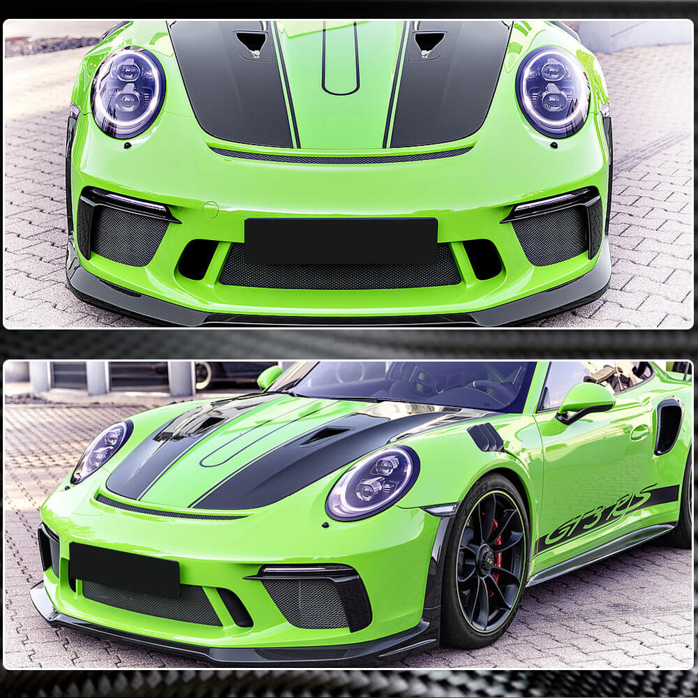 Porsche 911 991 GT3 RS Carbon Fiber Front Bumper Air Fender Vent Trims