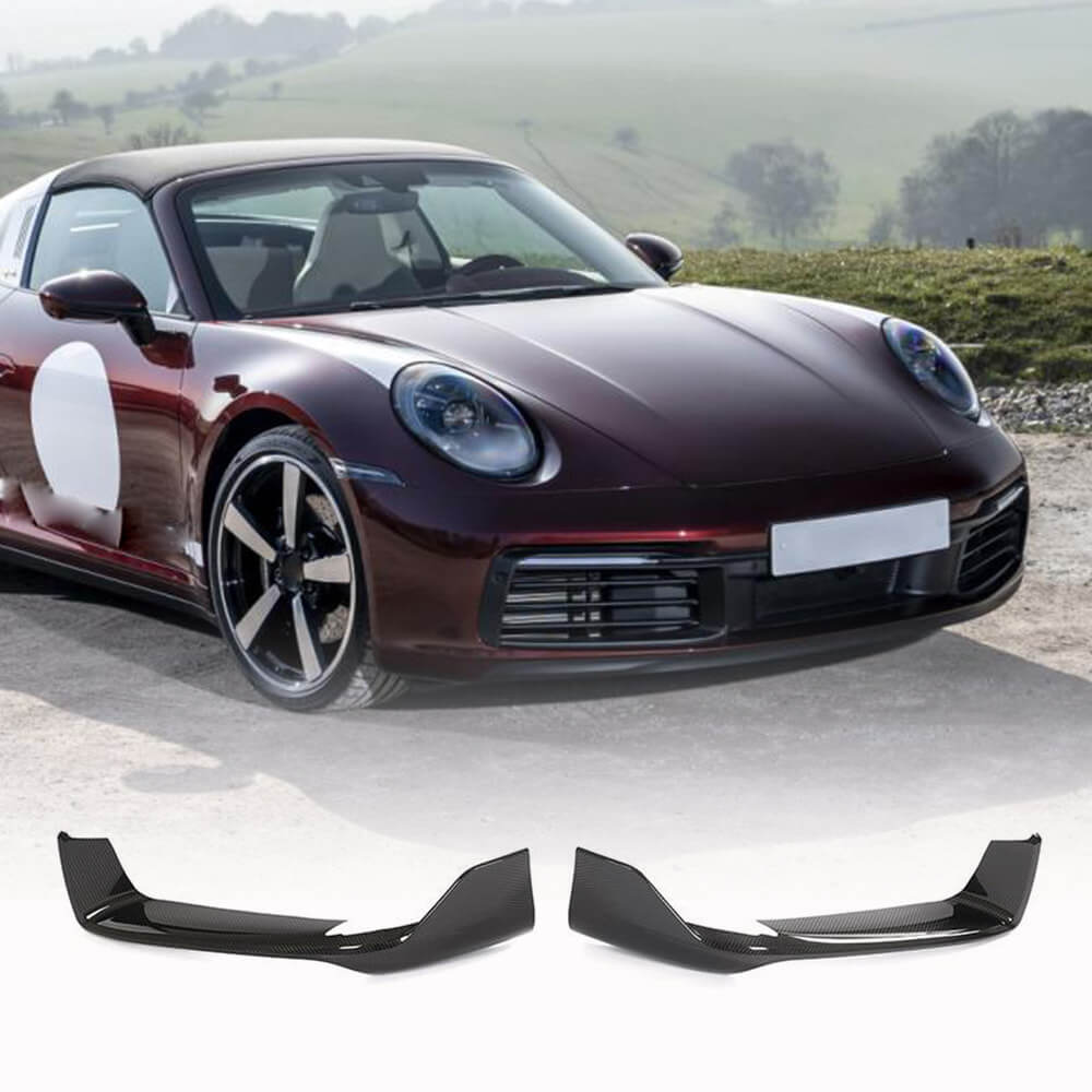 Porsche 911 992 2019+ Dry Carbon Fiber Front Bumper Splitters Vent ...
