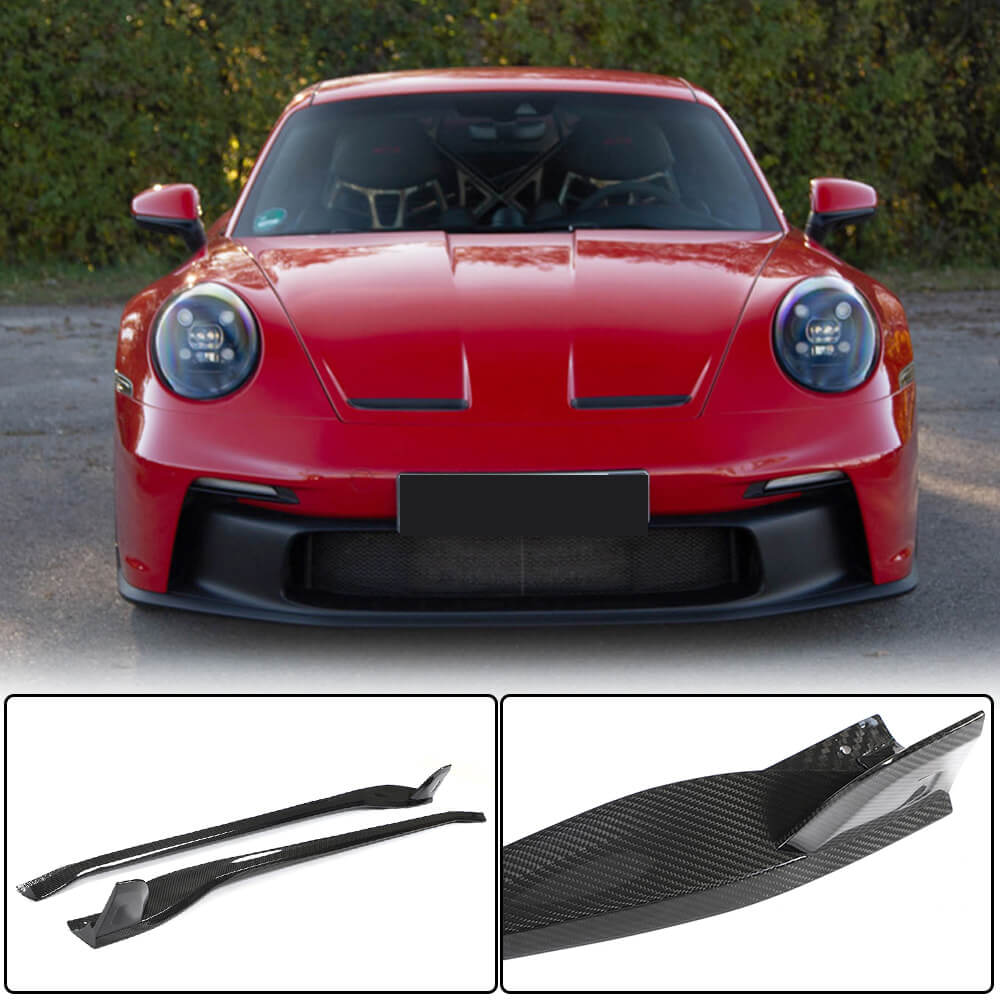 Porsche 911 992 Dry Carbon Fiber Side Skirts Extension Lip Splitters