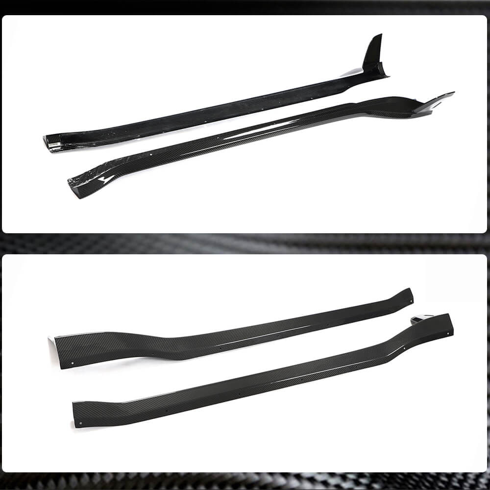 Porsche 911 992 Dry Carbon Fiber Side Skirts Extension Lip Splitters