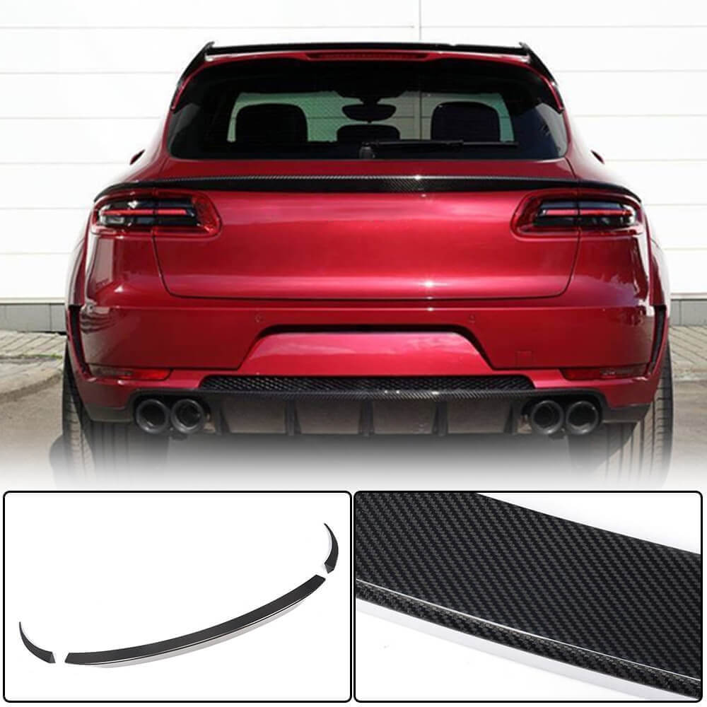 Porsche Macan Carbon Fiber Rear Middle Spoiler Wing Lip | Exterior Mods