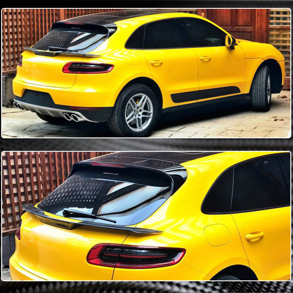 Porsche Macan Carbon Fiber Rear Middle Spoiler & Window Wing Lip