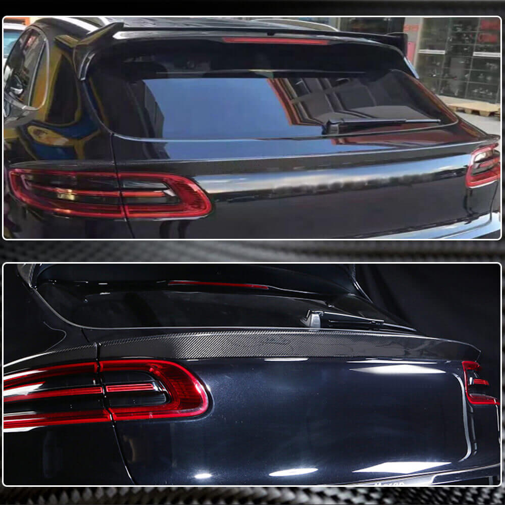 Porsche Macan Carbon Fiber Rear Middle Spoiler Wing Lip | Exterior Mods