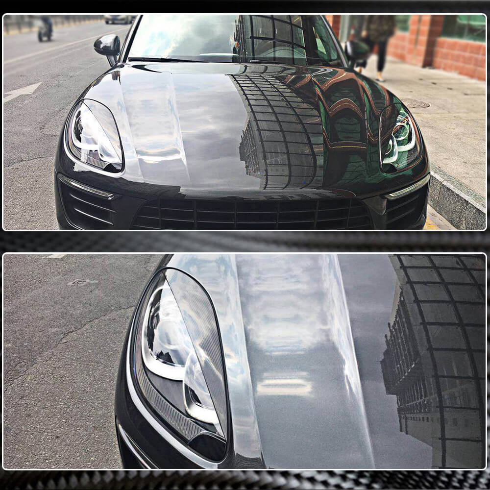 Porsche Macan 2014-2018 Headlight Eyebrows Lamp Eyelids Dry Carbon ...