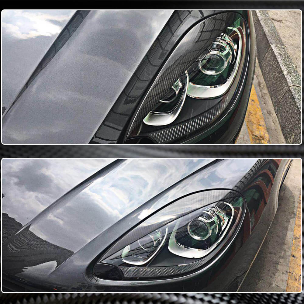 Porsche Macan 2014-2018 Headlight Eyebrows Lamp Eyelids Dry Carbon ...